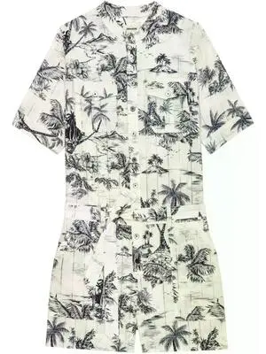 Zadig&Voltaire Tropical Island-print Playsuit - White