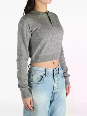 Auralee Fine-knit Henley-neck Sweater