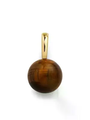 Monica Vinader Round Tiger's Eye Pendant - Gold
