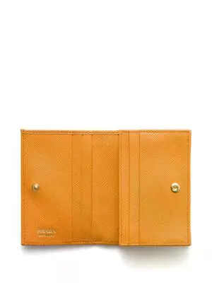 Prada Small Saffiano Leather Wallet - Orange