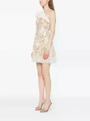 NEEDLE & THREAD Florine One-shoulder Mini Dress