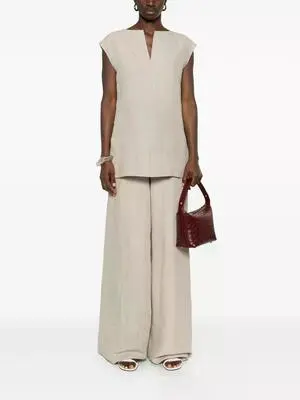Max Mara Sequoia Palazzo Trousers - Neutrals