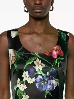 Dolce & Gabbana Floral-print Satin Midi Dress