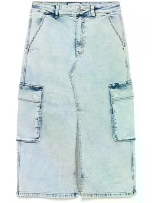 Izzue Denim Cargo Skirt - Blue