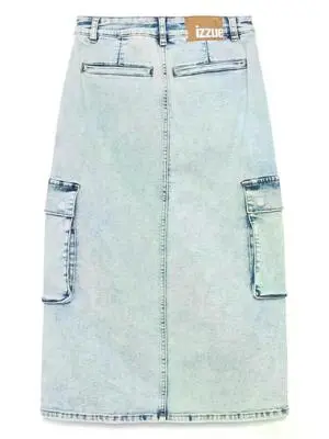 Izzue Denim Cargo Skirt - Blue