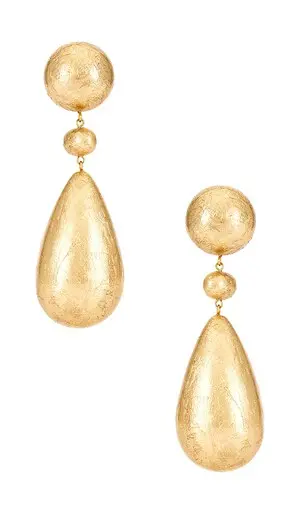 Cult Gaia Eviana Dangle Earrings - Gold Foil Wood