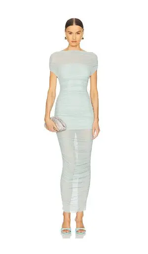 Women's Stretch Mesh Midi Dresses