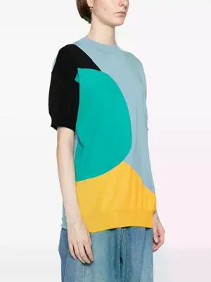 Plan C Colour-block Knitted Top
