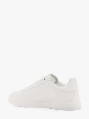 Dolce & Gabbana Portofino Low-top Leather Sneakers With Dg Monogram - White
