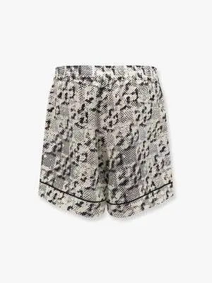 Tory Burch Silk Pixelated Logo Shorts