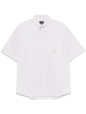 Fendi Oxford Shirt With Crest Embroidery Nitrous
