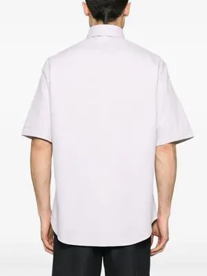 Fendi Oxford Shirt With Crest Embroidery - White
