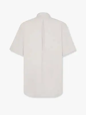 Fendi Oxford Shirt With Crest Embroidery - White