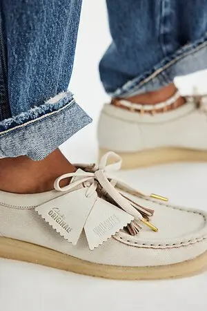 Clarks Leather Wallabees - White Leather