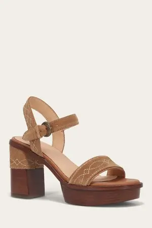 THE FRYE COMPANY Pipa Woodstock Sandals - Grey