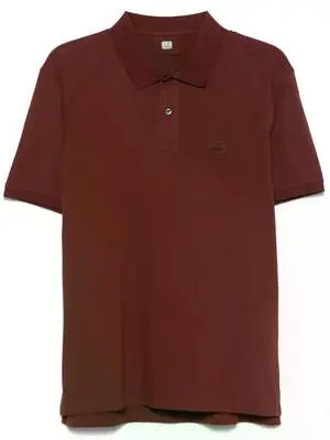 C.P. COMPANY Logo-patch Polo Shirt - Brown