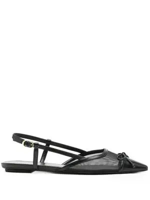 STUART WEITZMAN Mesh-panel Ballerinas - Black