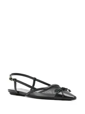 STUART WEITZMAN Mesh-panel Ballerinas - Black