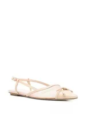 STUART WEITZMAN Mesh-panel Ballet Flats - Neutrals