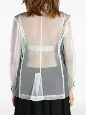Comme Des Garçons Transparent-paneling Blazer - Black