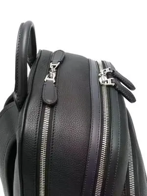Santoni Leather Backpack - Black