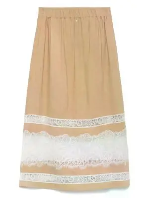 Lorena Antoniazzi Lace-trimmed Midi Shirt - Neutrals