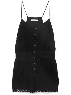 Patrizia Pepe Broderie-anglaise Jumpsuit - Black
