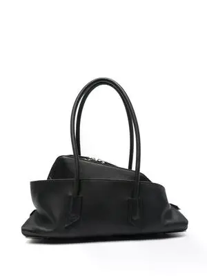 Attico Small La Passaggiata Leather Tote Bag - Black