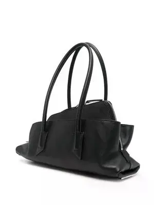 Attico Small La Passaggiata Leather Tote Bag - Black