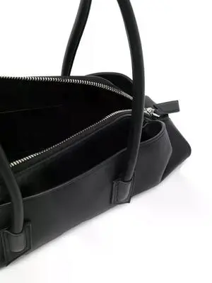 Attico Small La Passaggiata Leather Tote Bag - Black