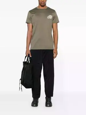 Moncler Double-logo-patch Cotton T-shirt - Green