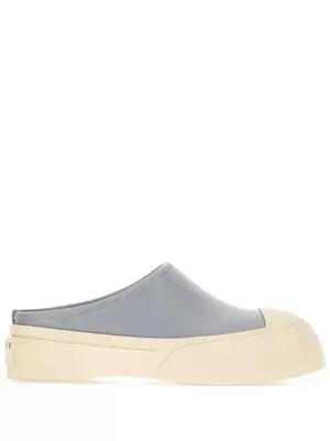 Marni Leather Flat Mules - Blue