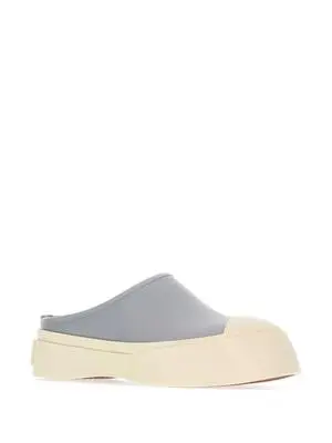 Marni Leather Flat Mules - Blue