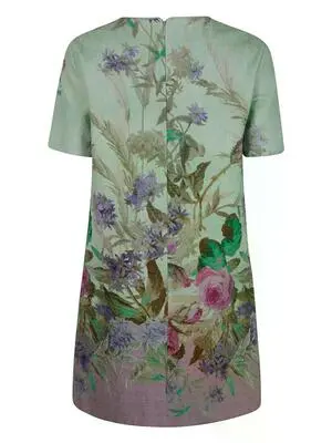 La DoubleJ Floral-print Mini Dress - Green