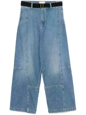 Plan C Wide-leg Cargo Jeans