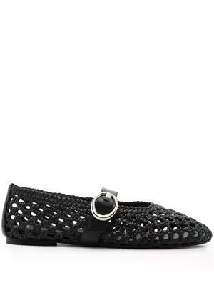 STUART WEITZMAN Woven Ballet Flats - Black