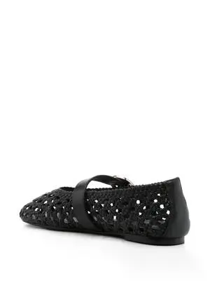 STUART WEITZMAN Woven Ballet Flats - Black