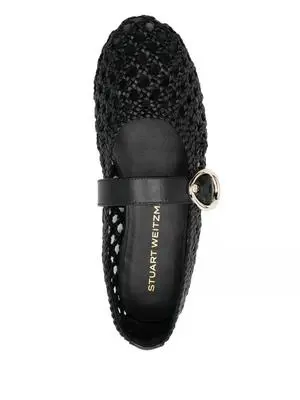 STUART WEITZMAN Woven Ballet Flats - Black