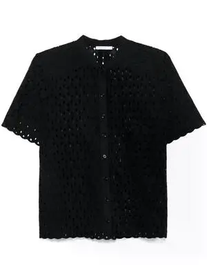 Patrizia Pepe Embroidered Shirt - Black
