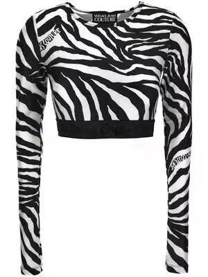 Versace Zebra-print T-shirt - Black