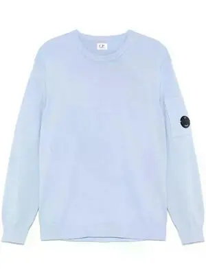C.P. COMPANY Lens-detail Crewneck Sweater - Blue