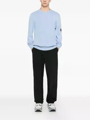 C.P. COMPANY Lens-detail Crewneck Sweater - Blue
