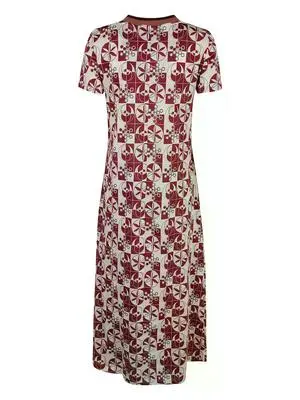 La DoubleJ Eclipse Printed Maxi Dress - Red