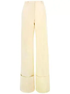 DEL CORE Cotton Trousers - Neutrals