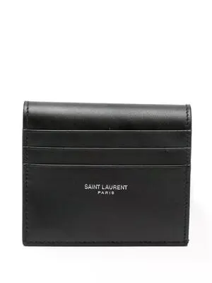 Saint Laurent Reversible Leather Cardholder - Black