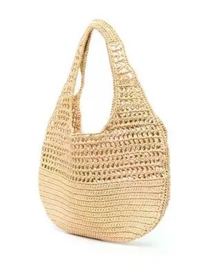 Patrizia Pepe Logo-embroidered Woven Shoulder Bag