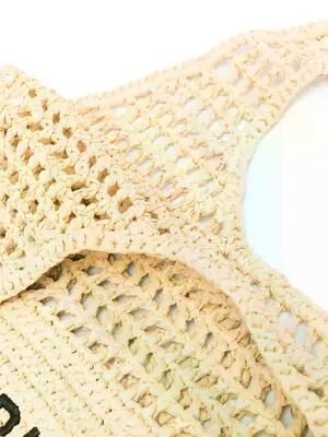 Patrizia Pepe Logo-embroidered Woven Shoulder Bag