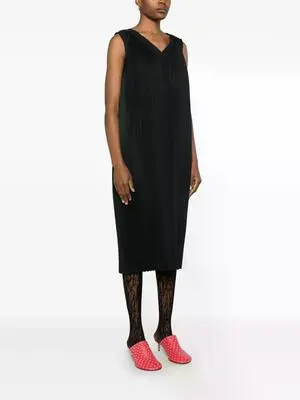 Comme Des Garçons Pleated Midi Dress