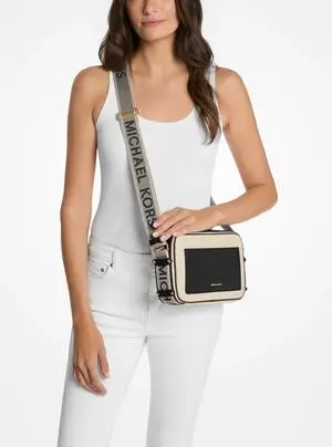 Michael Kors Mæve Large Canvas Crossbody Bag