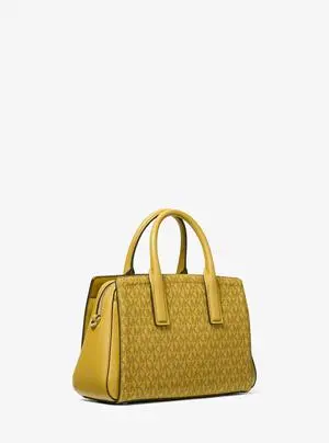 Michael Kors Laila Small Signature Logo Satchel - Green
